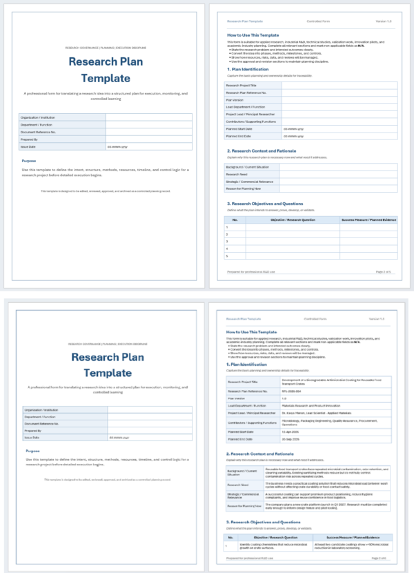 Research Plan Template in Word | IPROFAZ DOCUMENTATION AND ANALYSIS ...